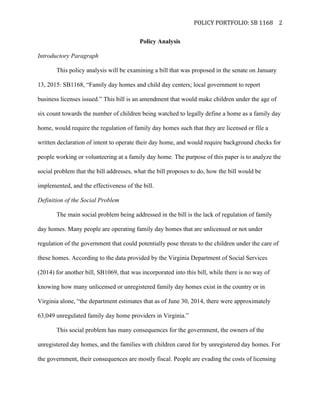 Policy analysis paper final | PDF