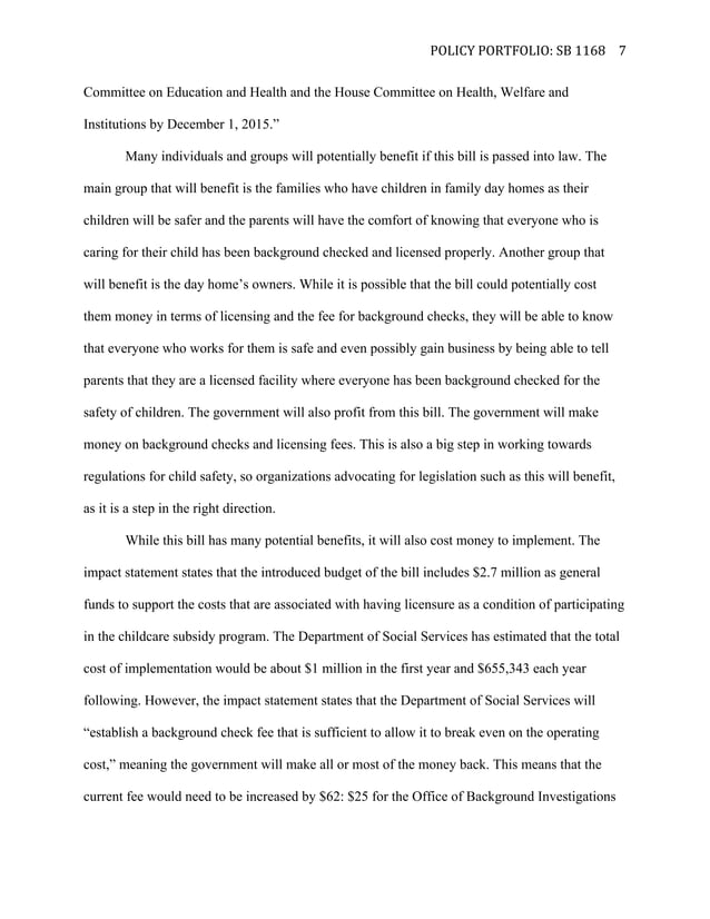 Policy analysis paper final | PDF