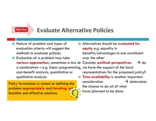 Policy Analysis Process by Willy Ruin | PPT