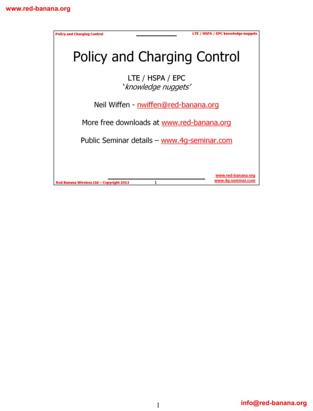 Policy and Charging Control - LTE / HSPA / EPC ‘knowledge nuggets’ | PDF | Computer Networking ...