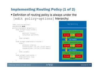Policy and firewall_filters | PPT