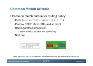 Policy and firewall_filters | PDF