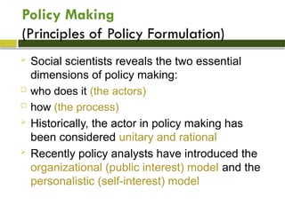 POLICY AND ITS TYPES, PRINCIPLES OF POLICY.pptx