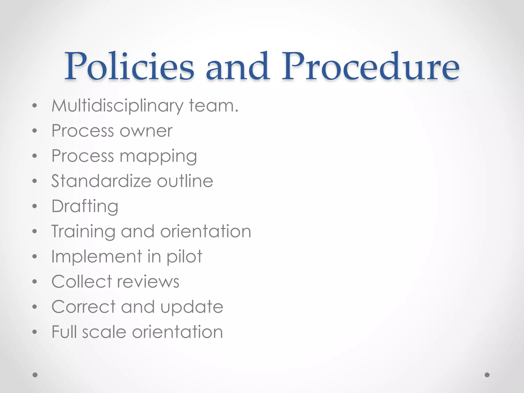 Policy and procedure | PPTX
