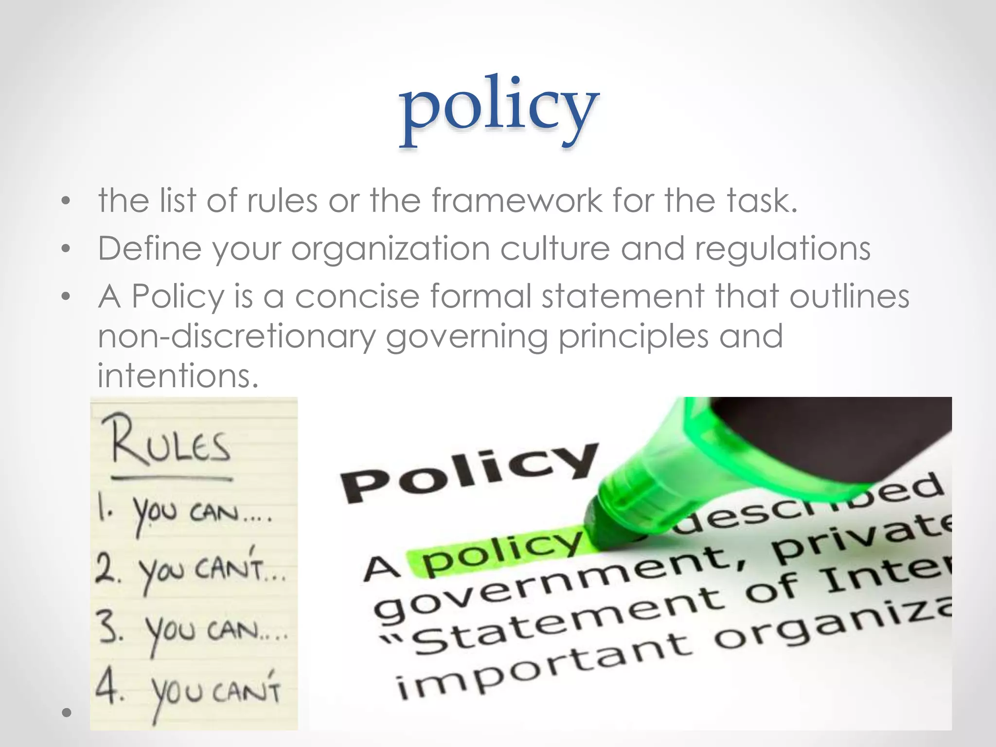 Policy and procedure | PPTX