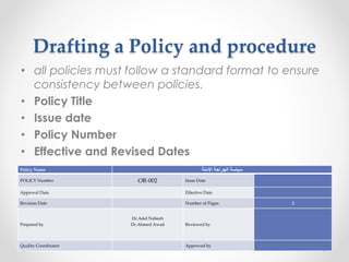 Policy and procedure | PPTX