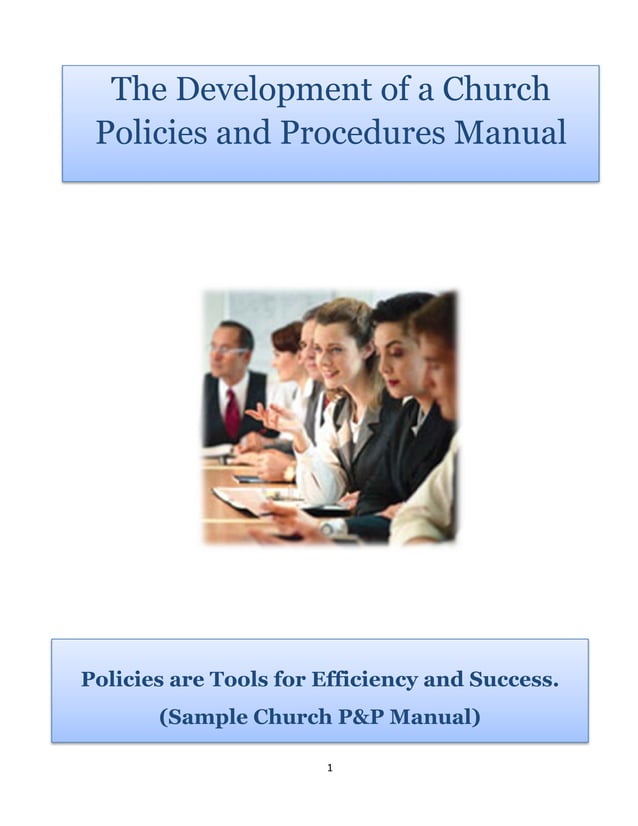 Policy and procedure manual church sample | PDF