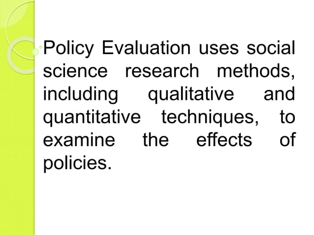 Policy Review/Evaluation | PPTX