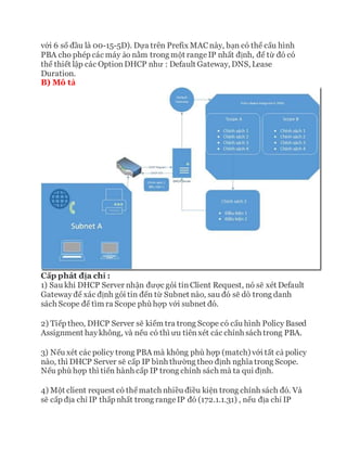 Policy Based Assignment DHCP – Windows Server 2012 | DOCX