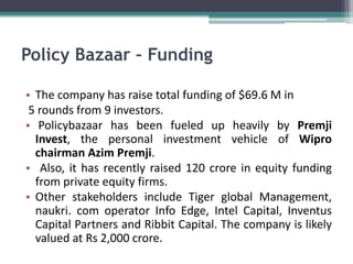 policy bazar.com journey its foundation | PPTX