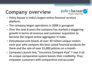policy bazar.com journey its foundation | PPTX