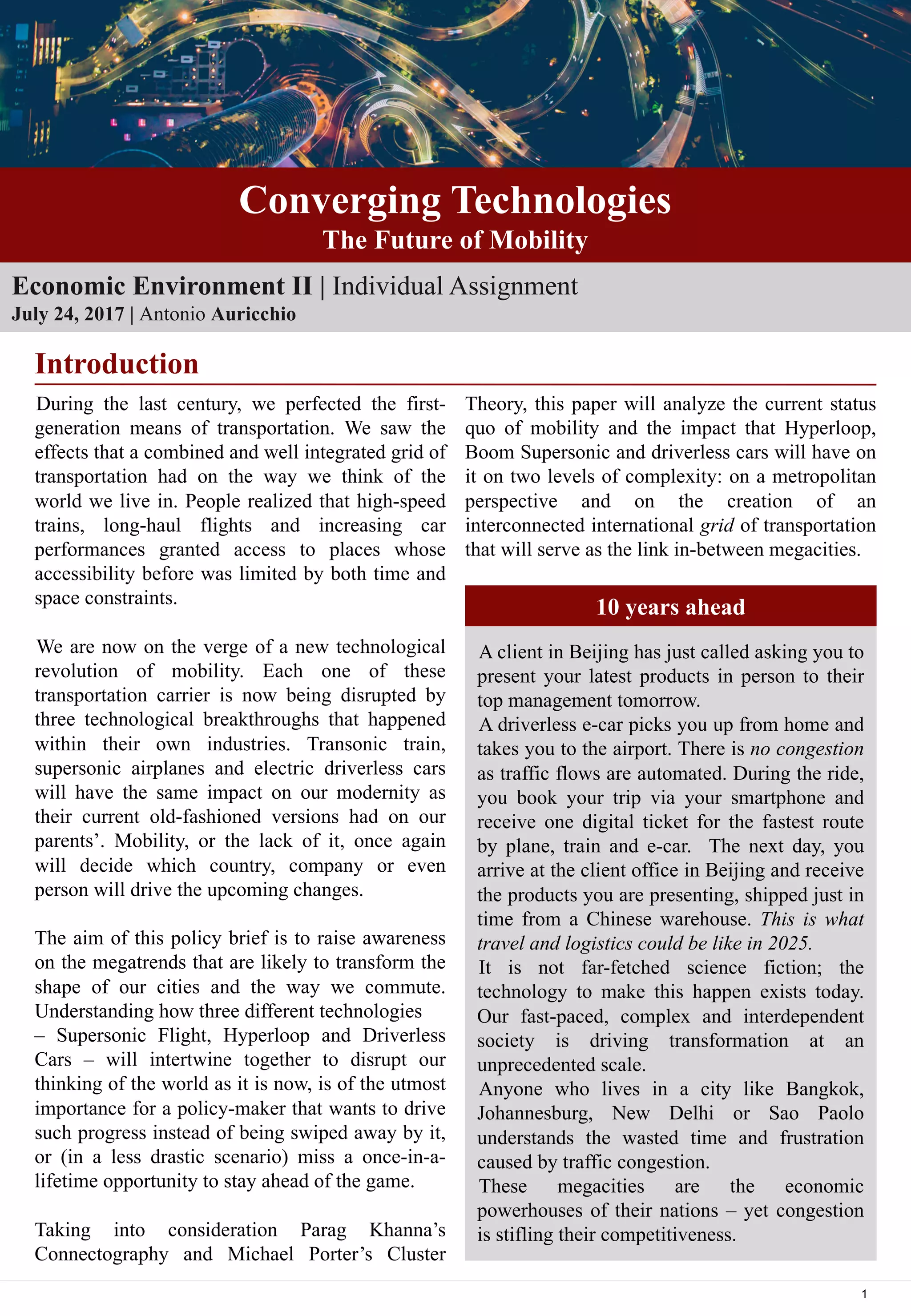 The Future of Mobility - How Hyperloop, Boom Supersonic and Driverless Cars Will Transform The ...