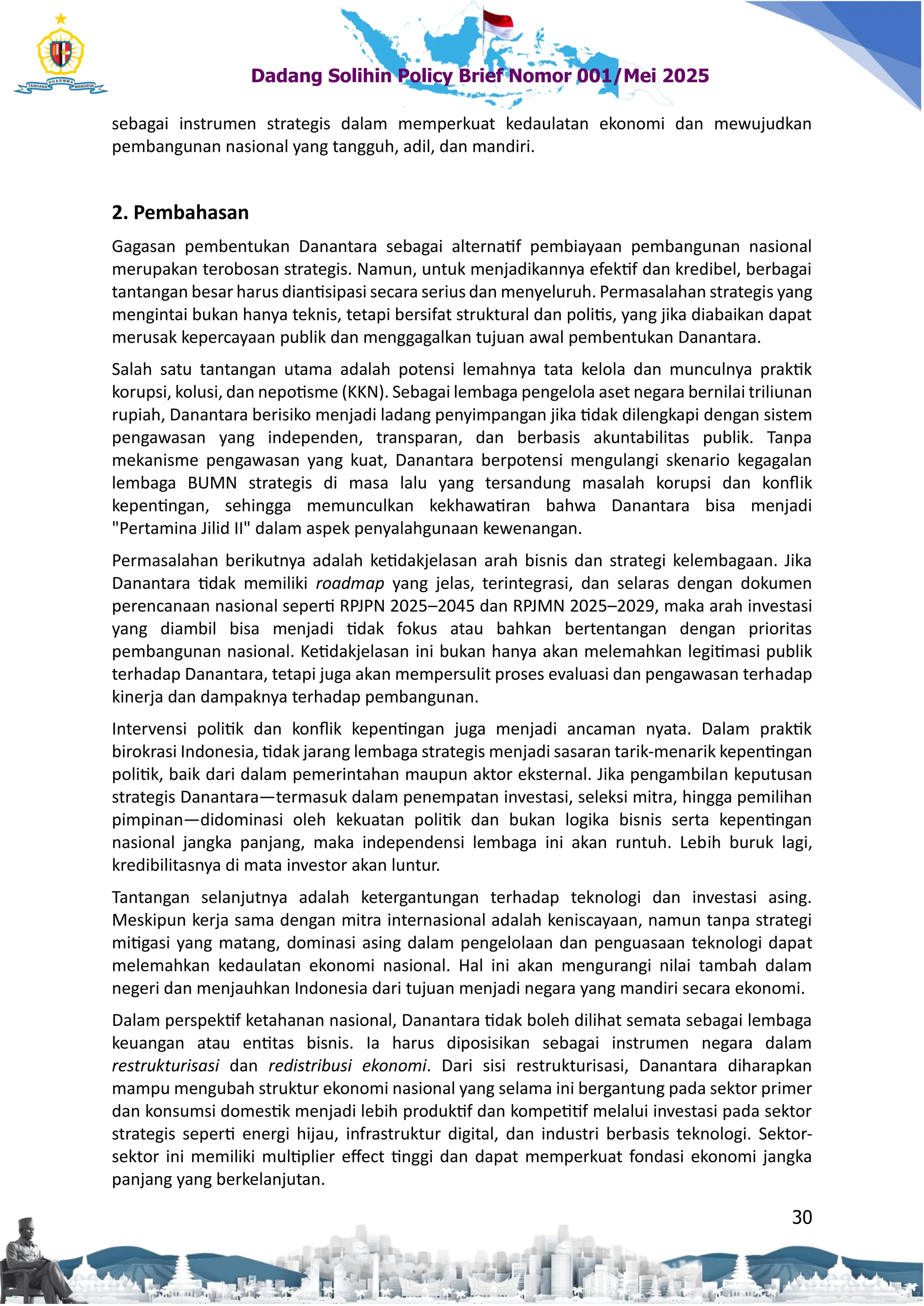 Dadang Solihin Policy Brief Nomor 001/Mei 2025 | PDF