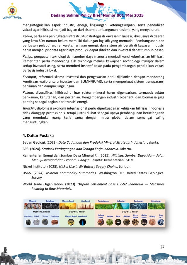 Dadang Solihin Policy Brief Nomor 001/Mei 2025 | PDF