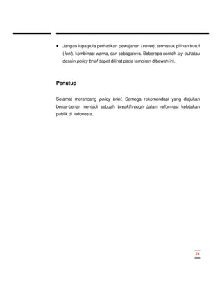 Merancang Policy Brief | PDF