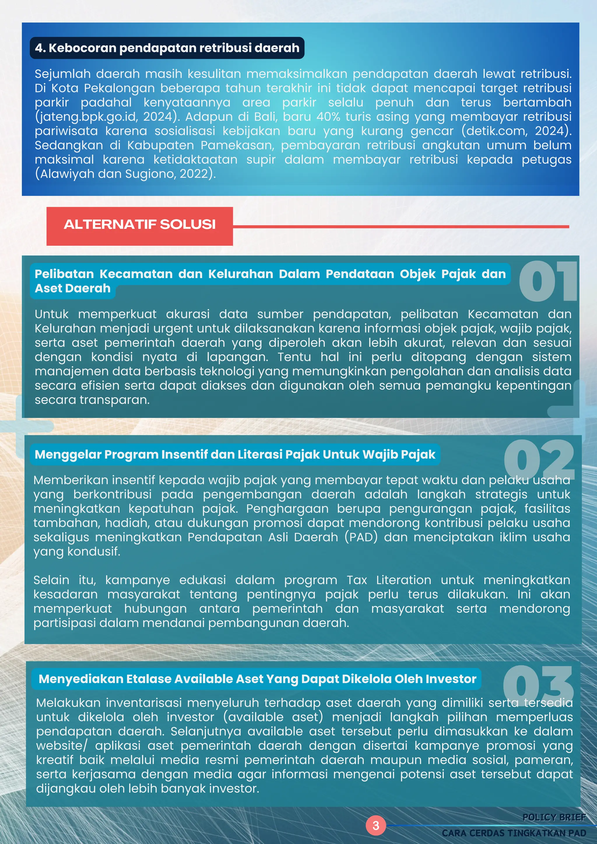 Policy Brief: Cara Cerdas Tingkatkan PAD | PDF