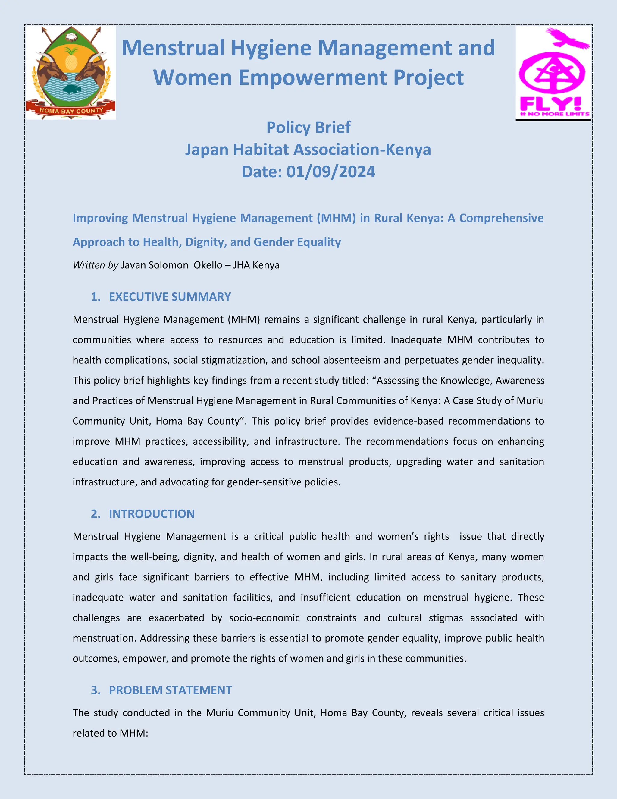 Policy Brief Menstrual Hygiene Management and Women Empowerment Project.pdf