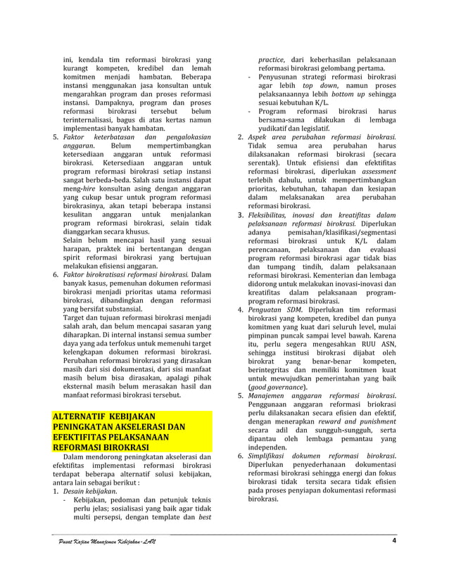 Policy brief sejauhmana pelaksanaan (pusat kajian manajemen kebijakan ... Policy brief sejauhmana pelaksanaan (pusat kajian manajemen kebijakan ...