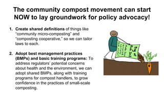 Policy and Legal Obstacles to Community Composting | PPT