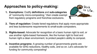 Policy and Legal Obstacles to Community Composting | PPTX