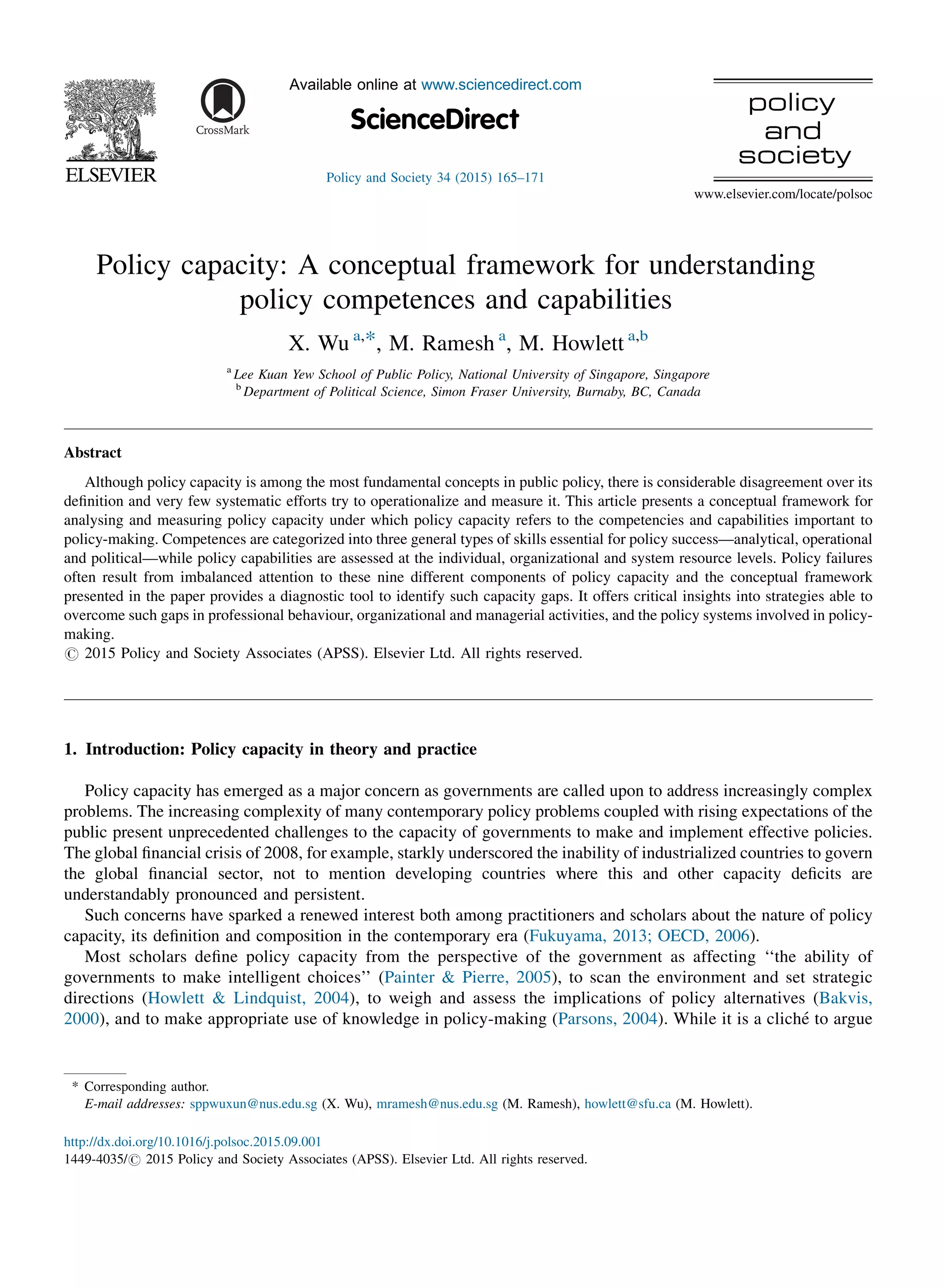 Policy Capacity | PDF