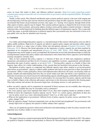 Policy Capacity | PDF