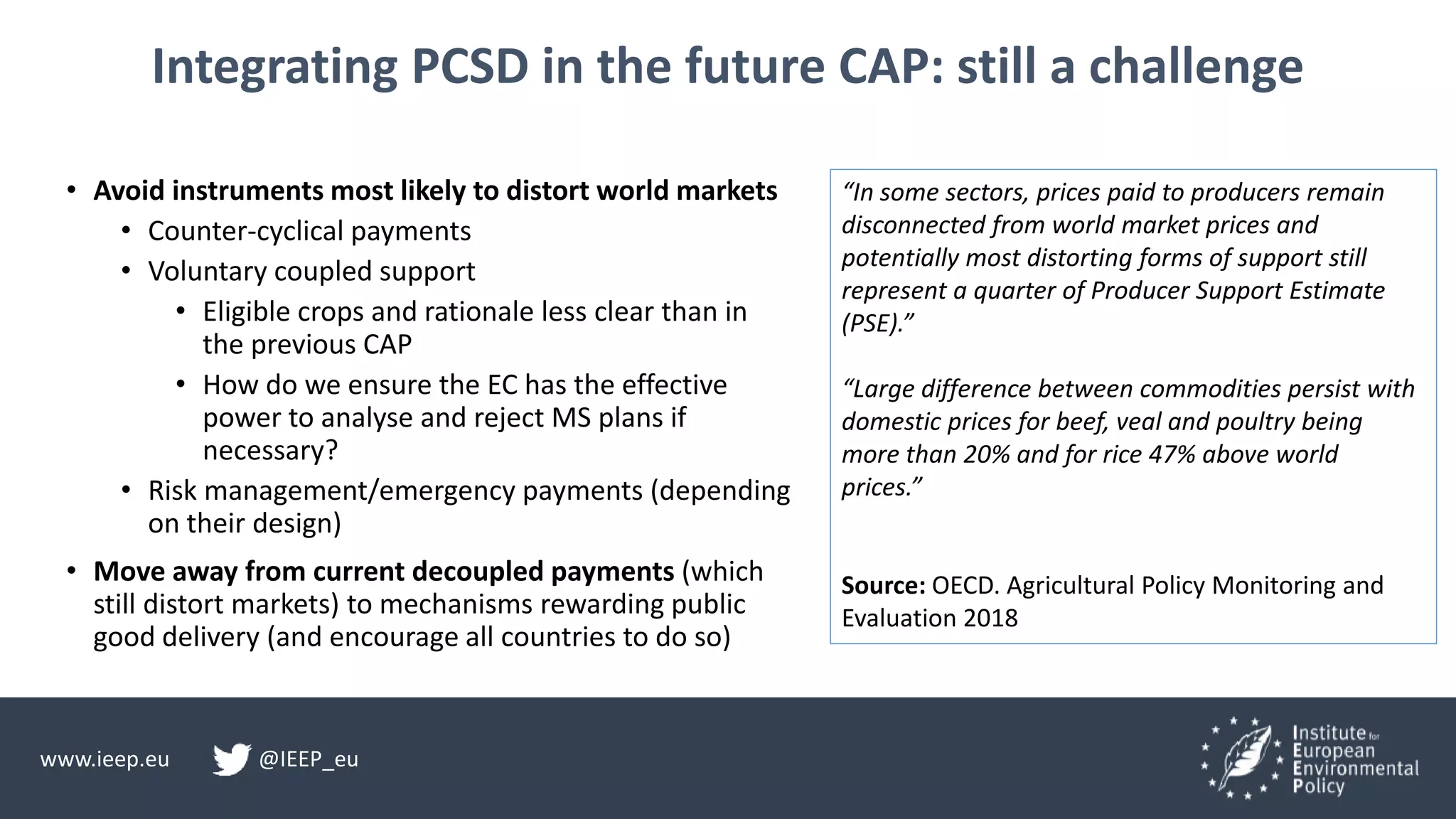 Achieving PCSD: A Challenge for Europe's agriculture | PPT