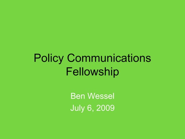Policy Communications | PPT