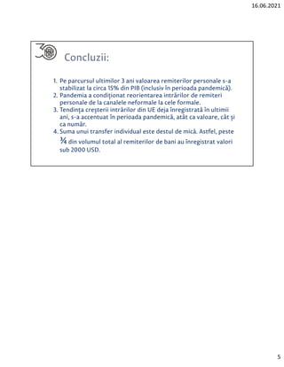 Angela Moraru - Tendințe noi ale remiterilor personale în perioada ...