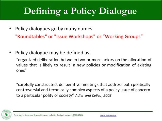 POLICY DIALOGUE EXPERIENCE FROM FANRPAN, Uganda June 2015