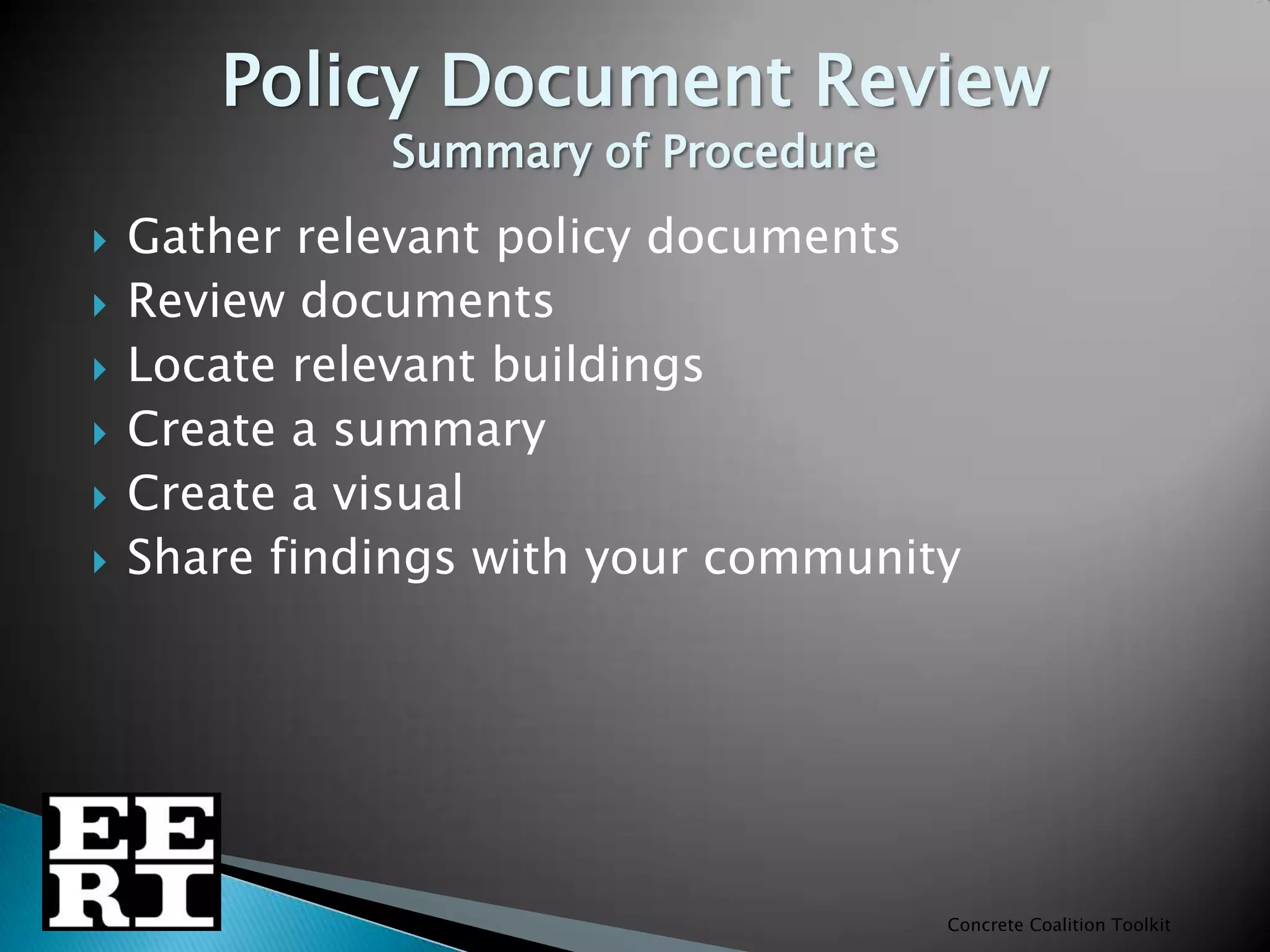 Policy document review | PPTX