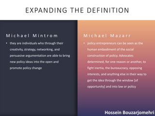 Policy entrepreneurship | PPTX