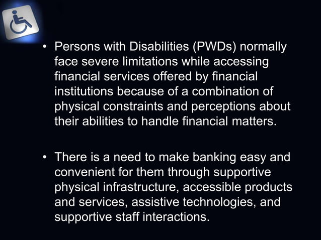 Policy for Financial Inclusion of Persons with Disabilities (PWDs).pptx