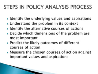 Policy formulation, implementation and evaluation | PPTX