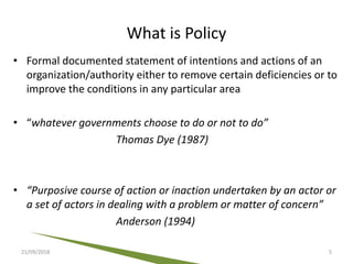 Policy formulation | PPTX | Political Issues & policy | Politics