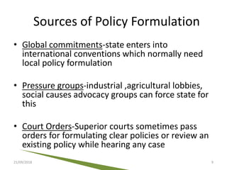 Policy formulation | PPTX | Political Issues & policy | Politics