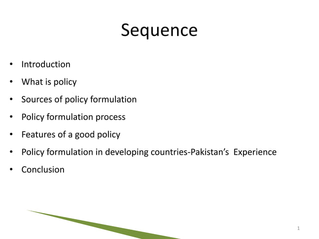 Policy formulation | PPTX