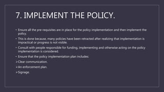 Policy formulation and evaluation | PPTX
