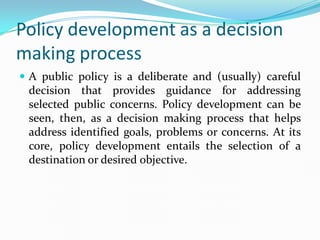 Policy formulation and processes | PDF
