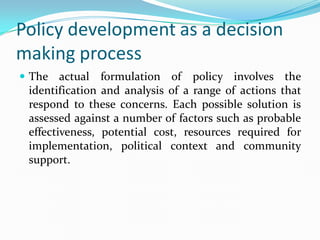 Policy formulation and processes | PDF