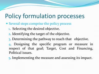 Policy formulation and processes | PDF