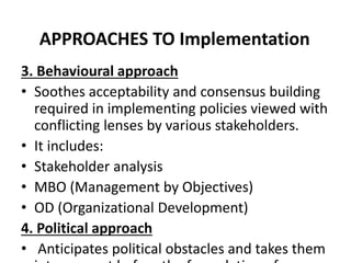 Policy, formulation, implementation and evaluation | PPTX