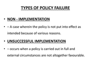 Policy, formulation, implementation and evaluation | PPTX
