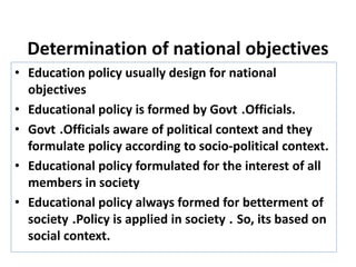 Policy, formulation, implementation and evaluation | PPTX