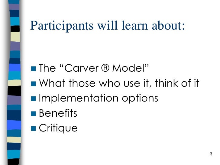 Policy governance reviewed