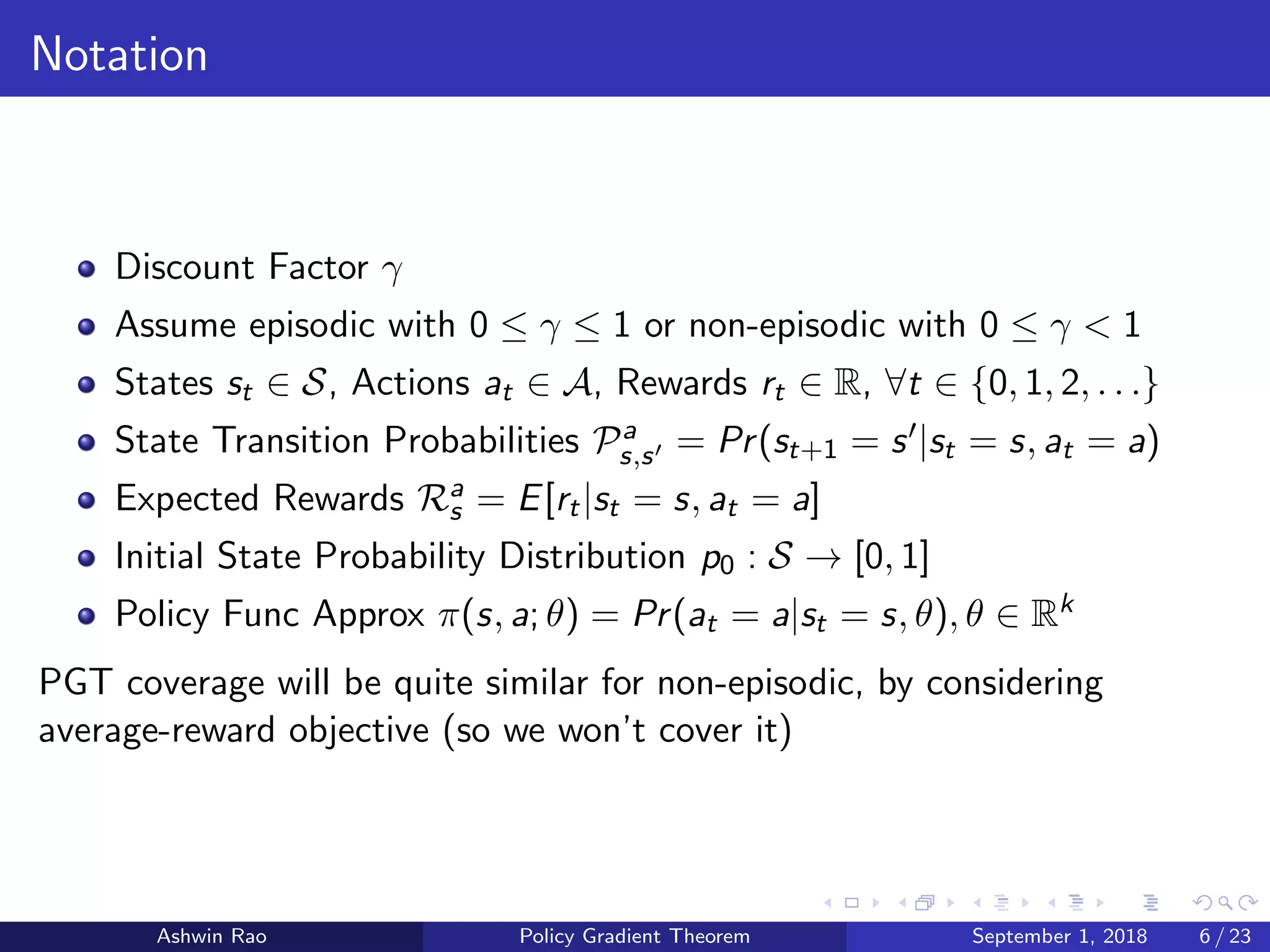 Policy Gradient Theorem | PDF