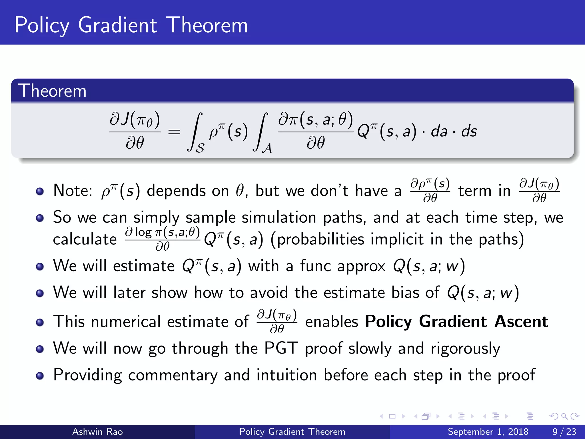 Policy Gradient Theorem | PDF