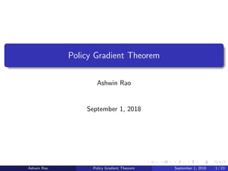 Policy Gradient Theorem | PDF