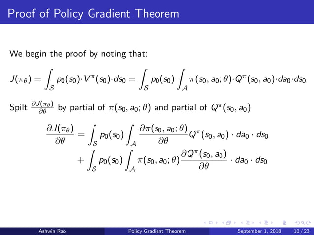 Policy Gradient Theorem | PDF