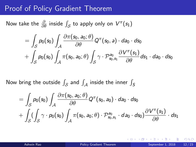 Policy Gradient Theorem | PDF